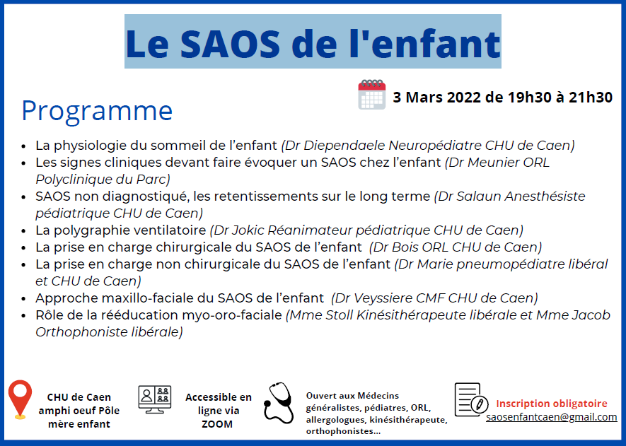 Formation professionnels de santé – Le SAOS de l’enfant - urps-mk ...